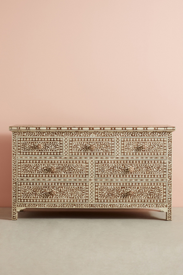 Bone Inlay Three-Drawer Dresser | Anthropologie