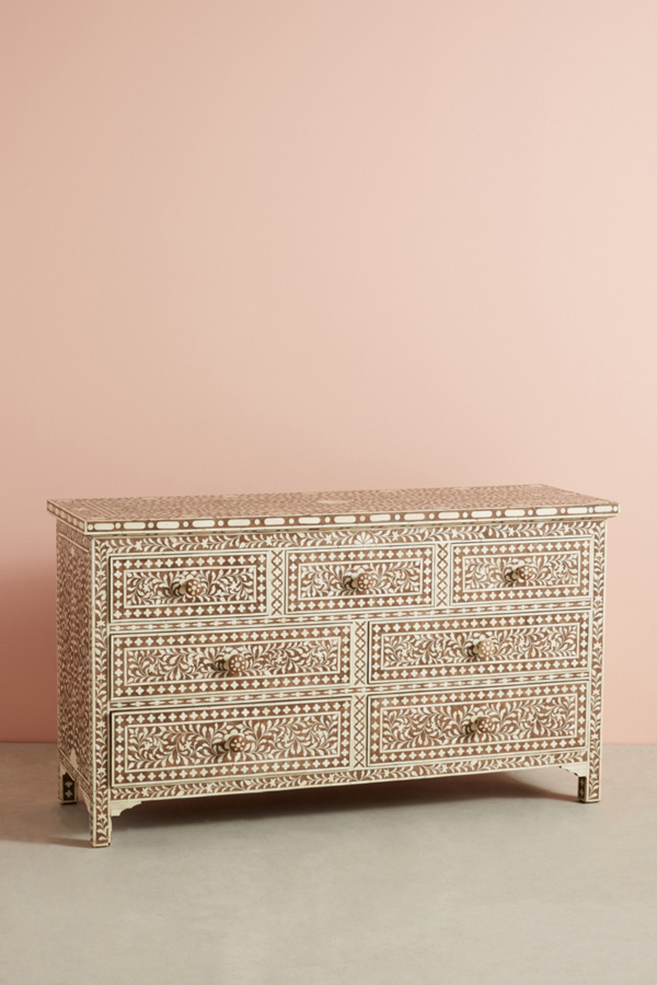 Bone Inlay Three-Drawer Dresser | Anthropologie