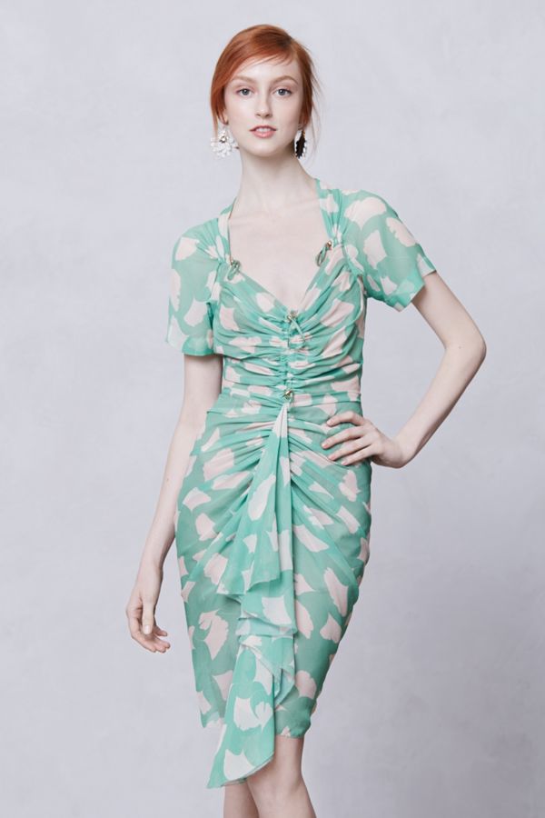 Gingko Ruched Sheath | Anthropologie