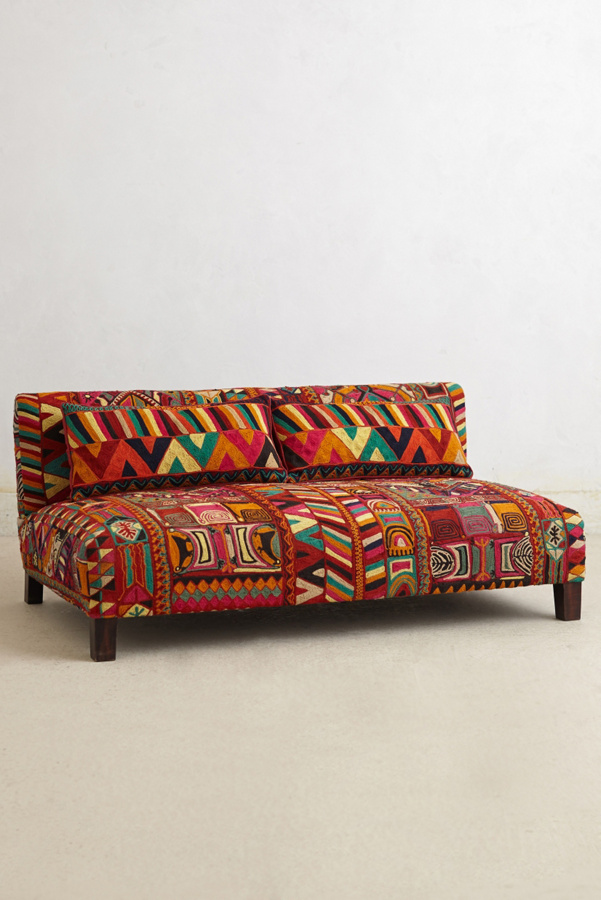 Hand-Embroidered Sofa | Anthropologie