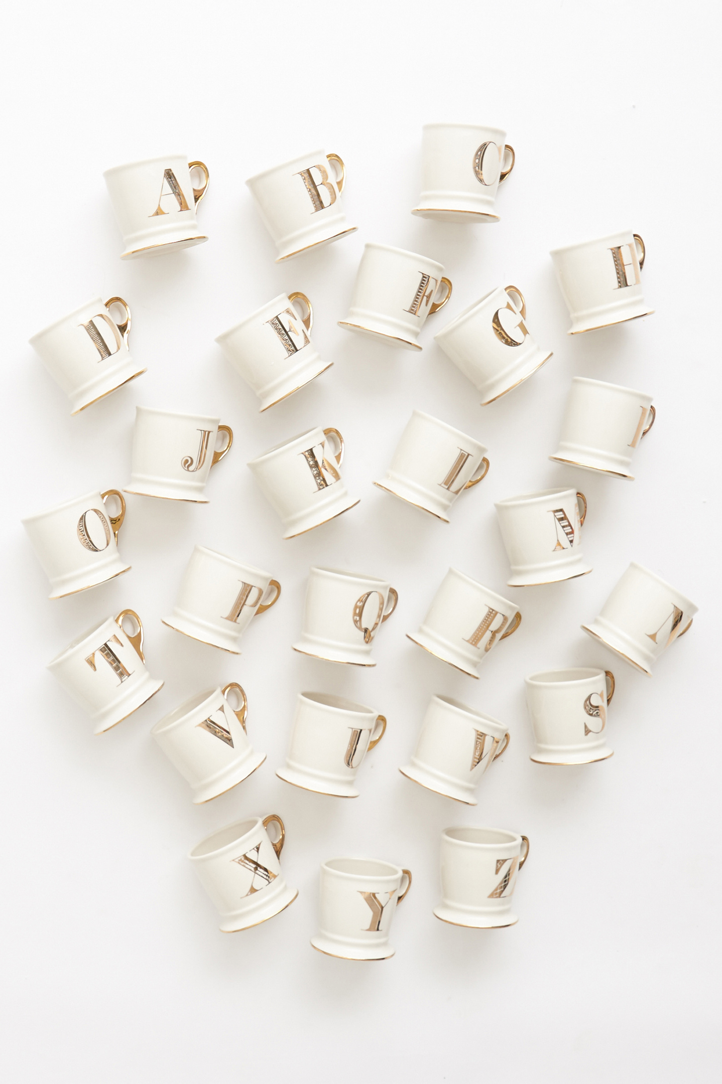 Gold Monogram Mug | Anthropologie