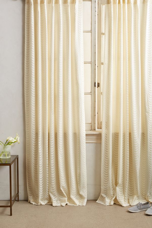 Scalloped Lace Curtain | Anthropologie