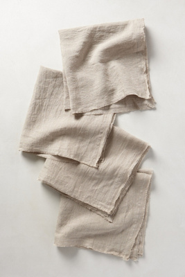 Rustic Linen Napkin Set | Anthropologie
