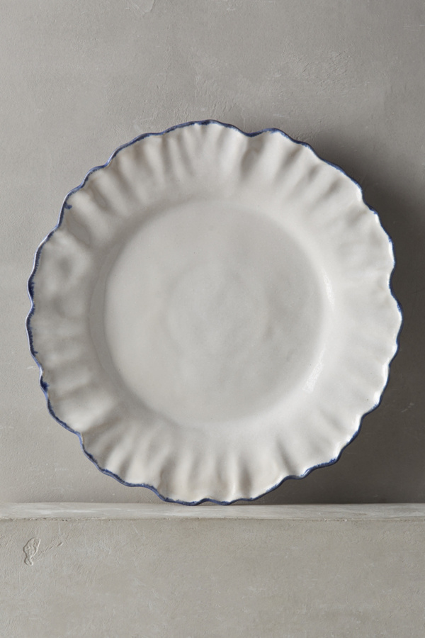 Ruffled Rim Dinner Plate | Anthropologie