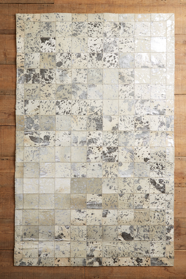 Metallic Patchwork Hide Rug | Anthropologie