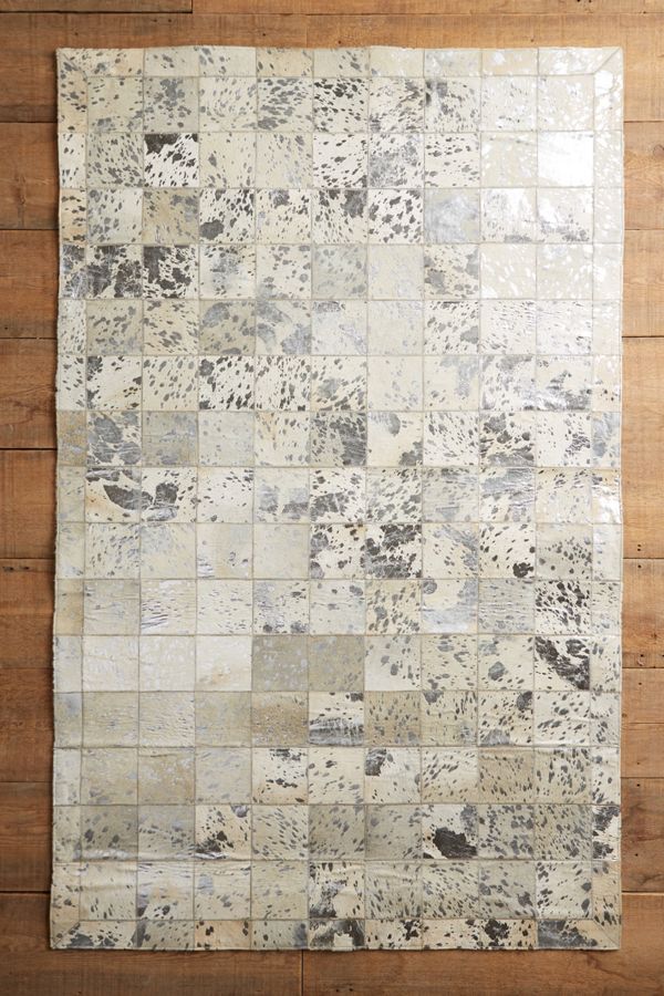 Metallic Patchwork Hide Rug | Anthropologie