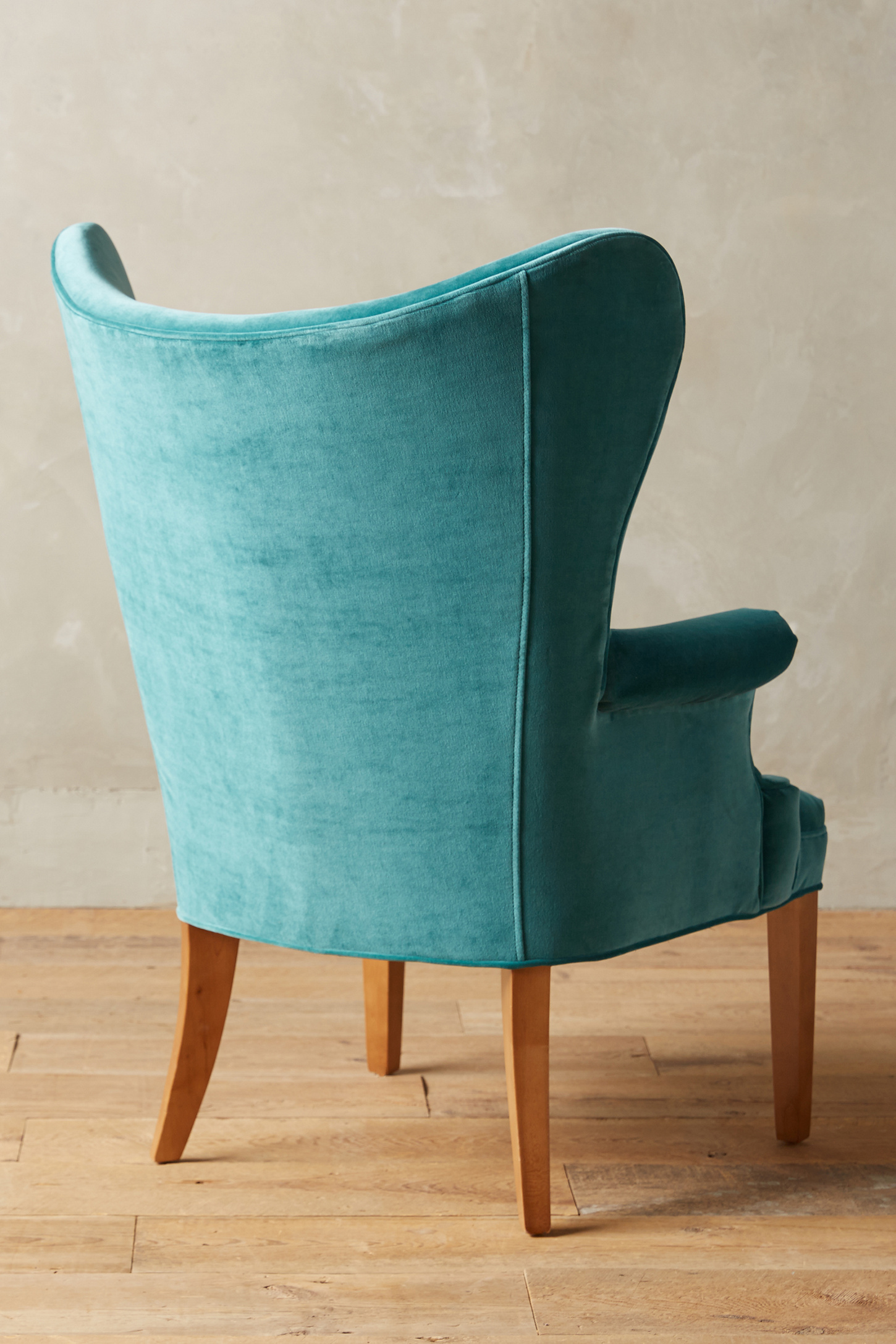 Velvet Wingback Chair | Anthropologie