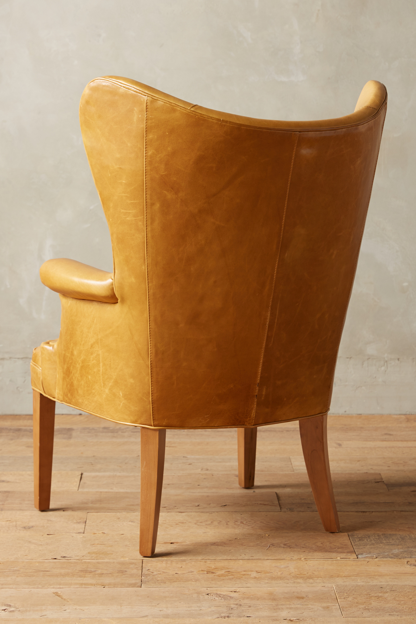 Premium Leather Wingback Chair | Anthropologie