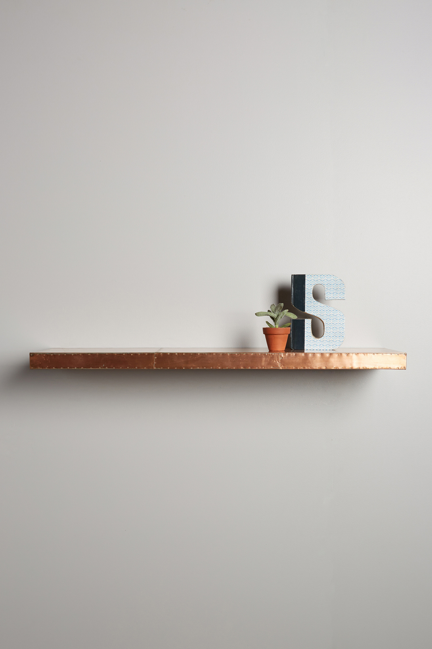 Burnished Metal Floating Shelf | Anthropologie