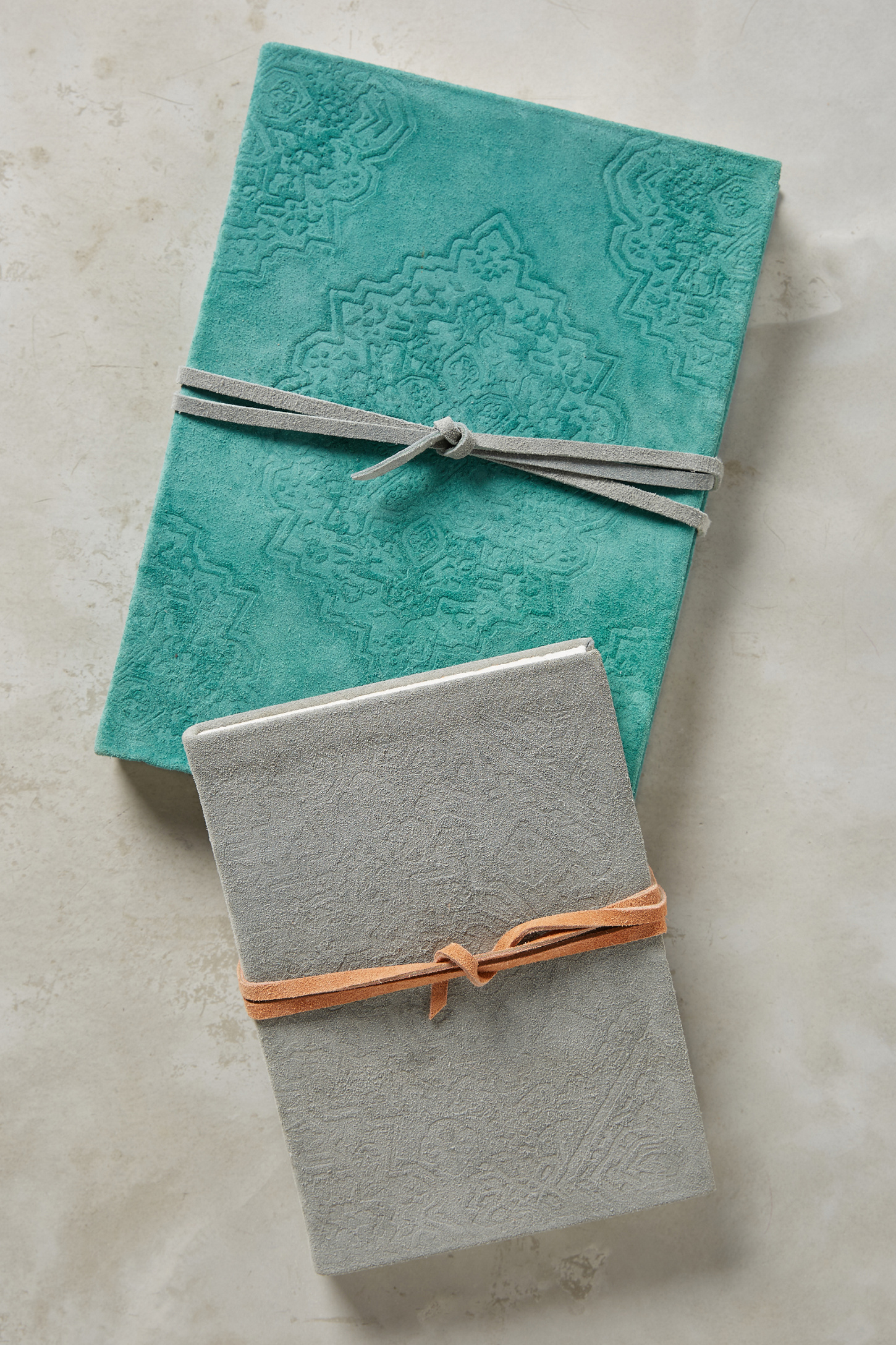 Embossed Suede Journal | Anthropologie