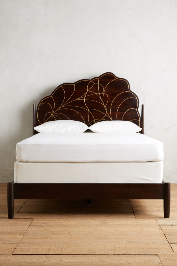 Handcarved Frond Bed | Anthropologie