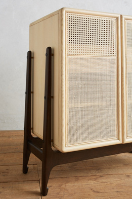 Patchwork Cane Bar Cabinet | Anthropologie