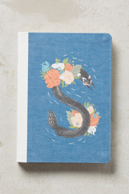 Flourished Monogram Journal | Anthropologie