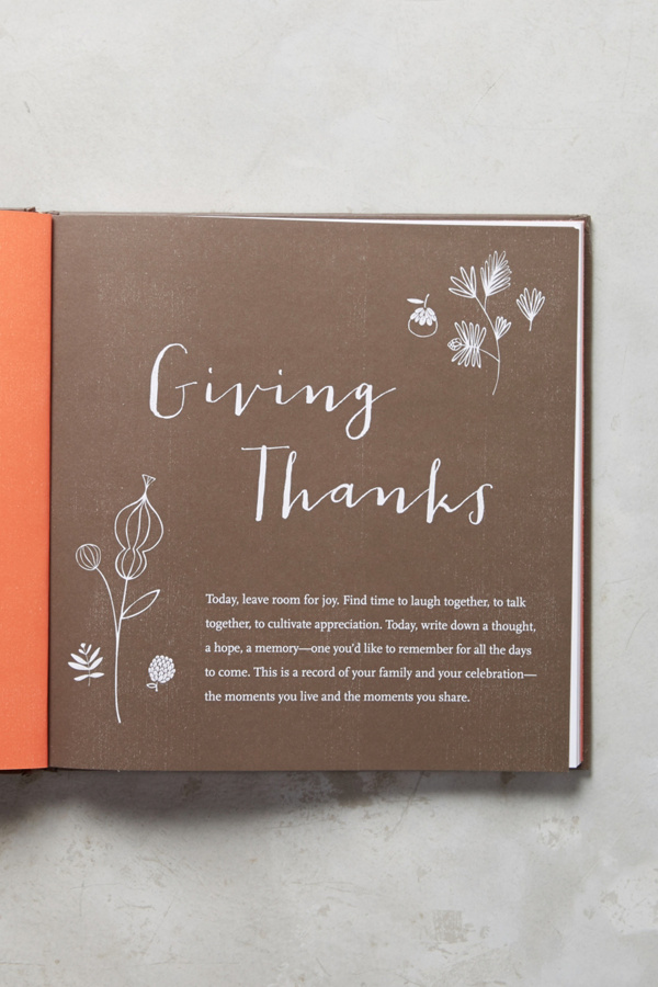 Give Thanks Guest Book | Anthropologie