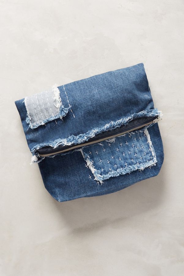 Patchwork Denim Pouch | Anthropologie