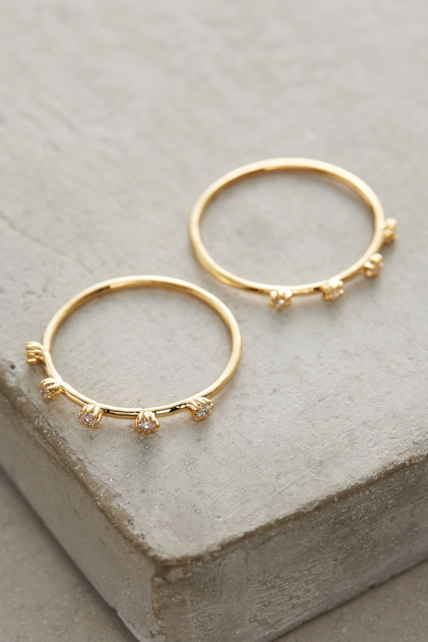 Kianne Double-Stack Ring Set | Anthropologie