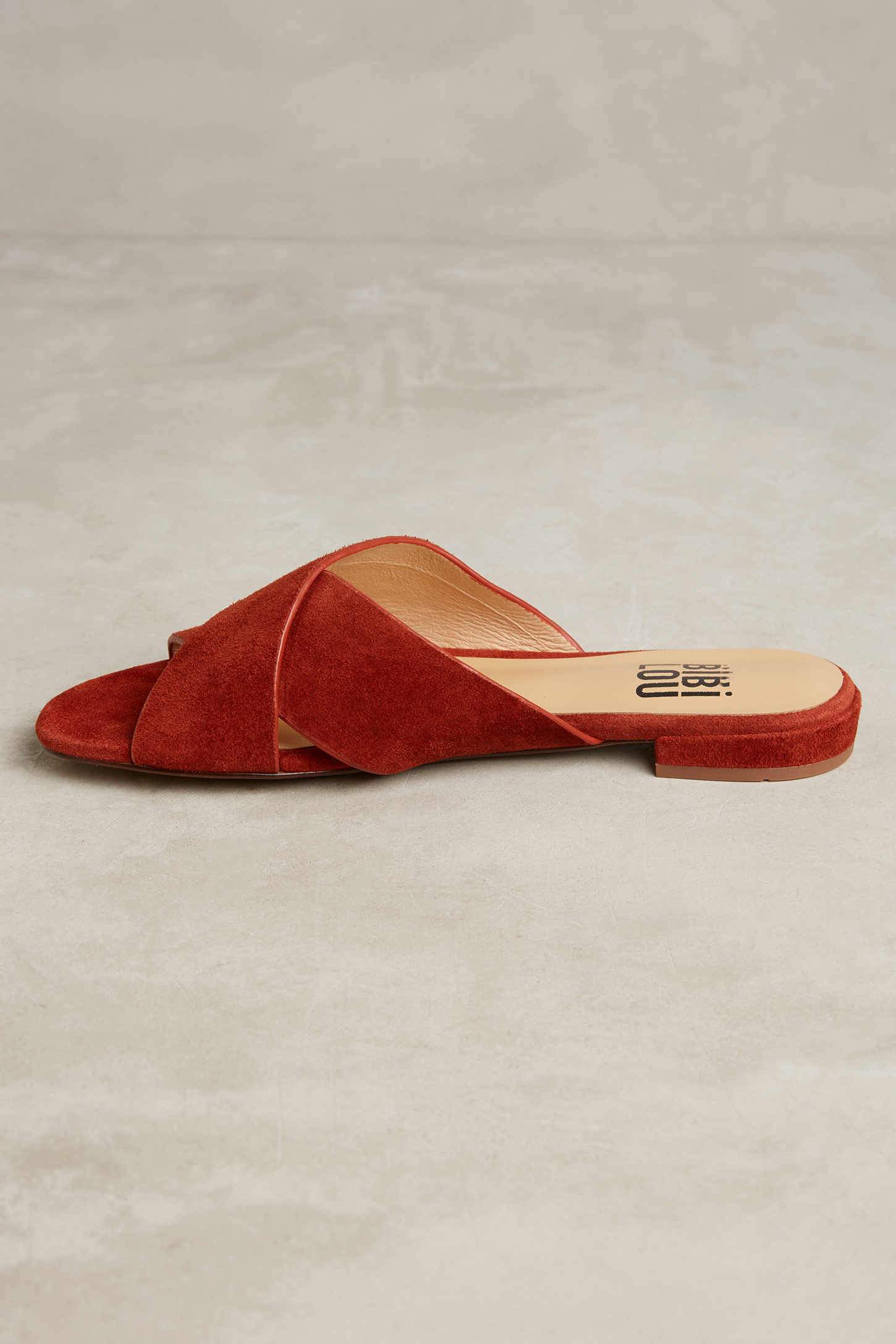 Bibi Lou Crossed Suede Slides | Anthropologie