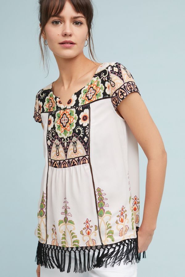 Augustina Fringed Tunic | Anthropologie