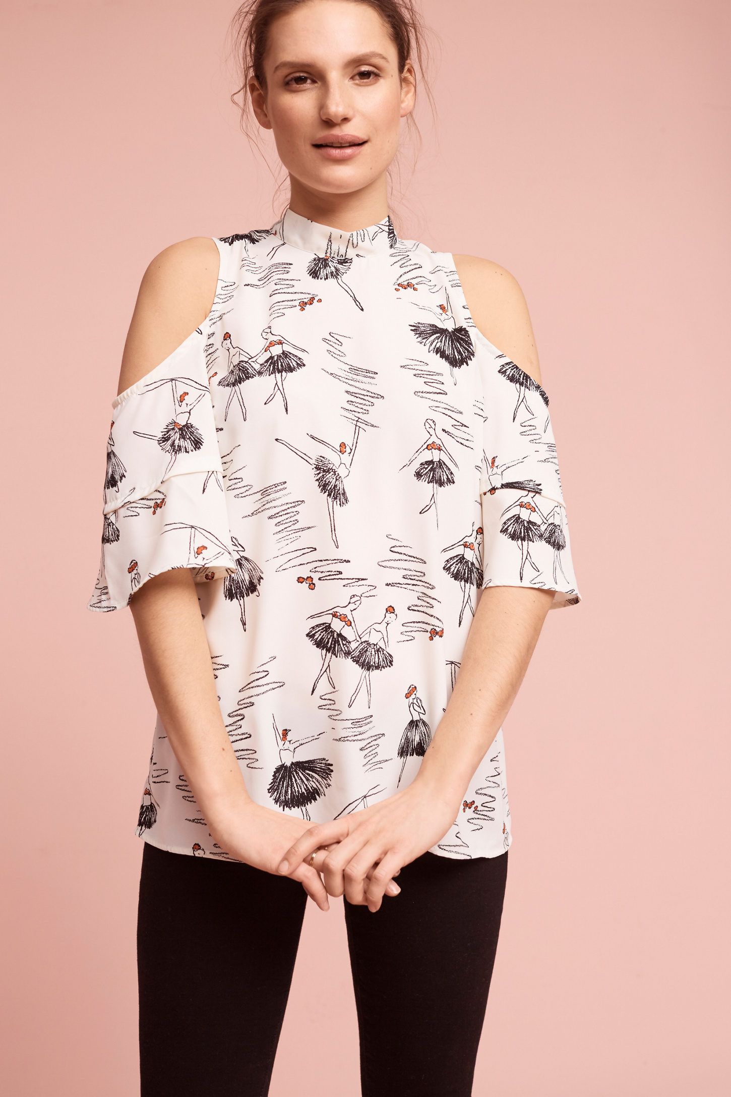 Pirouette Open-Shoulder Blouse | Anthropologie