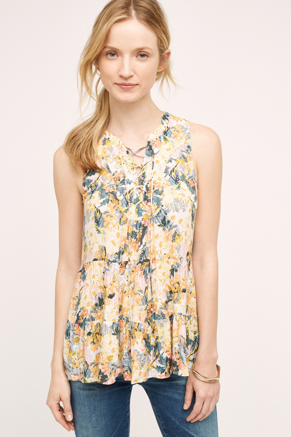 Anafa Tiered Tank | Anthropologie