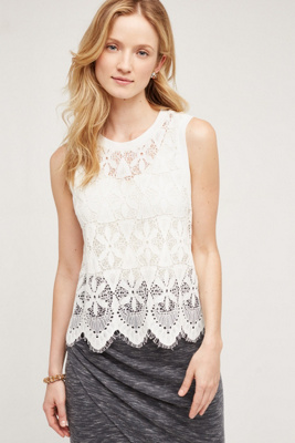 Scalloped Lace Tank | Anthropologie