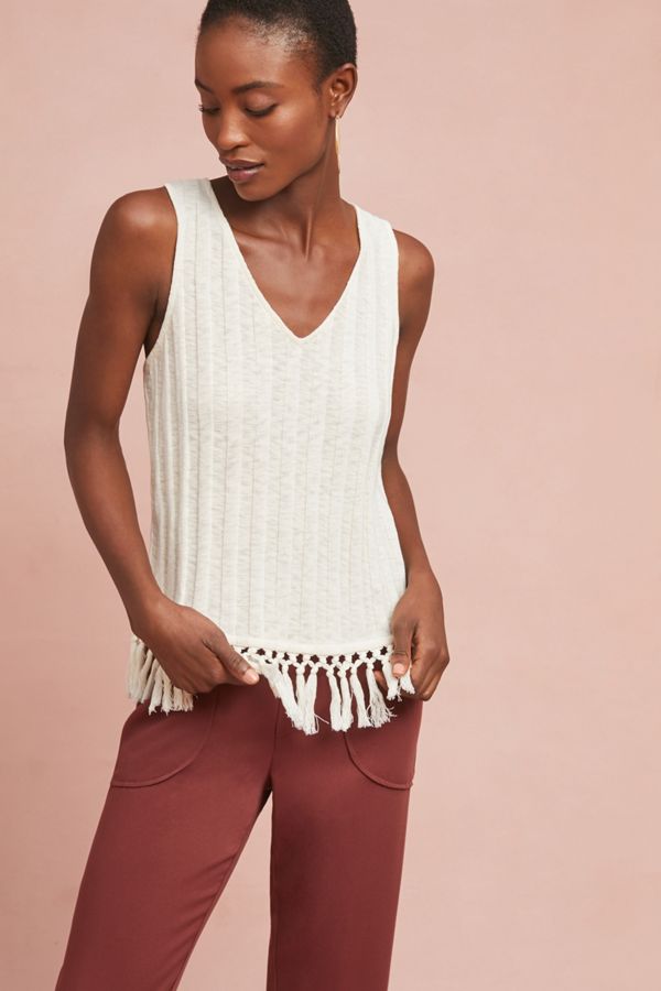 Beachcomber Fringed Tank | Anthropologie