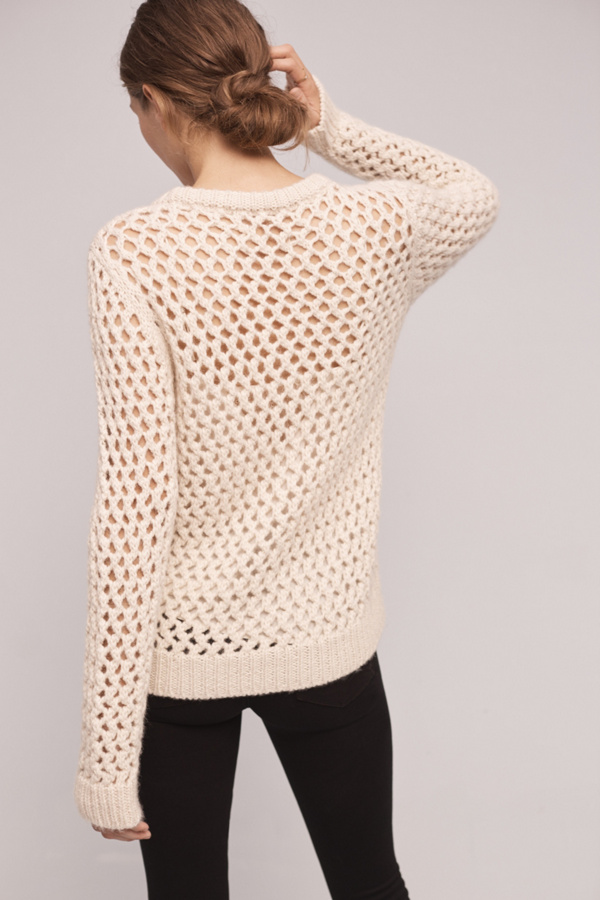 Macrame Wool Sweater | Anthropologie