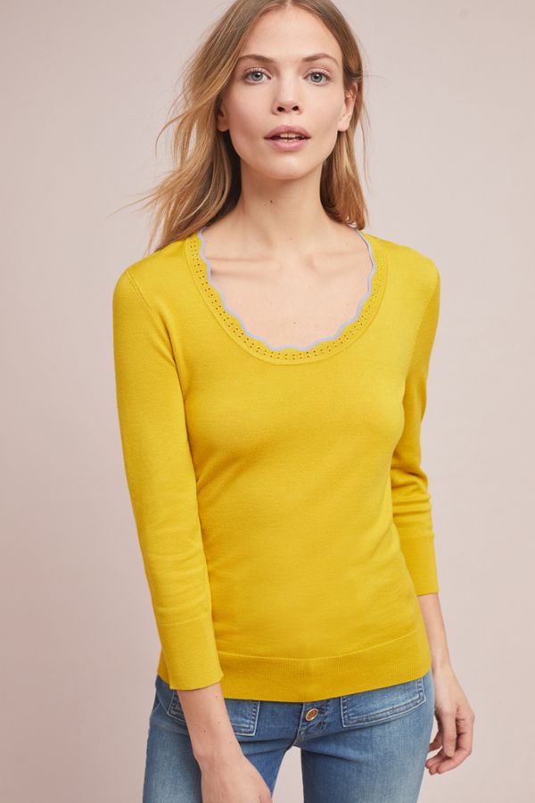 Scalloped Sweater | Anthropologie