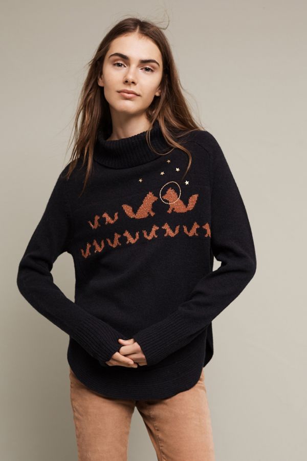 Fanciful Fox Pullover | Anthropologie
