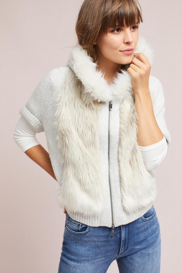 Hooded Faux Fur Sweater | Anthropologie