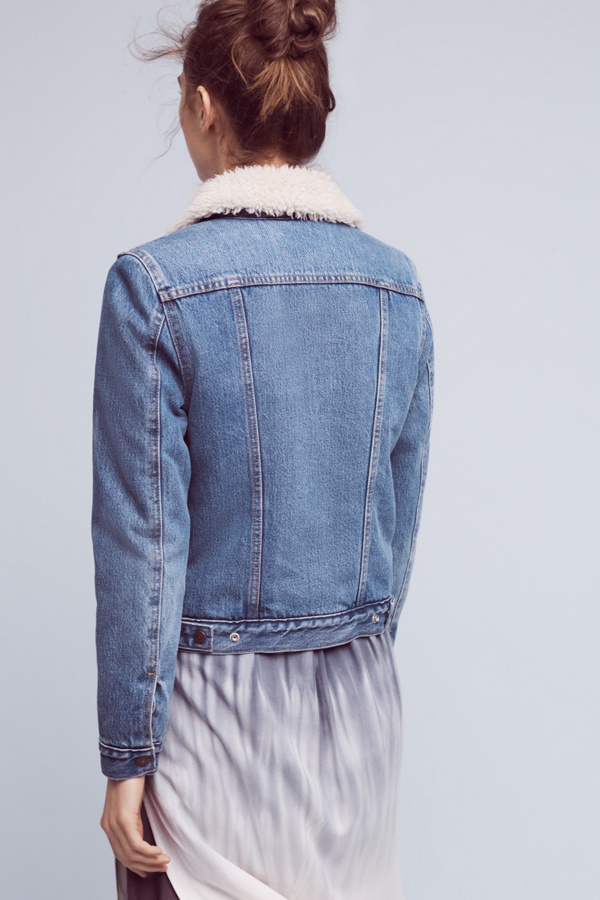 Levi's Denim Sherpa Jacket | Anthropologie