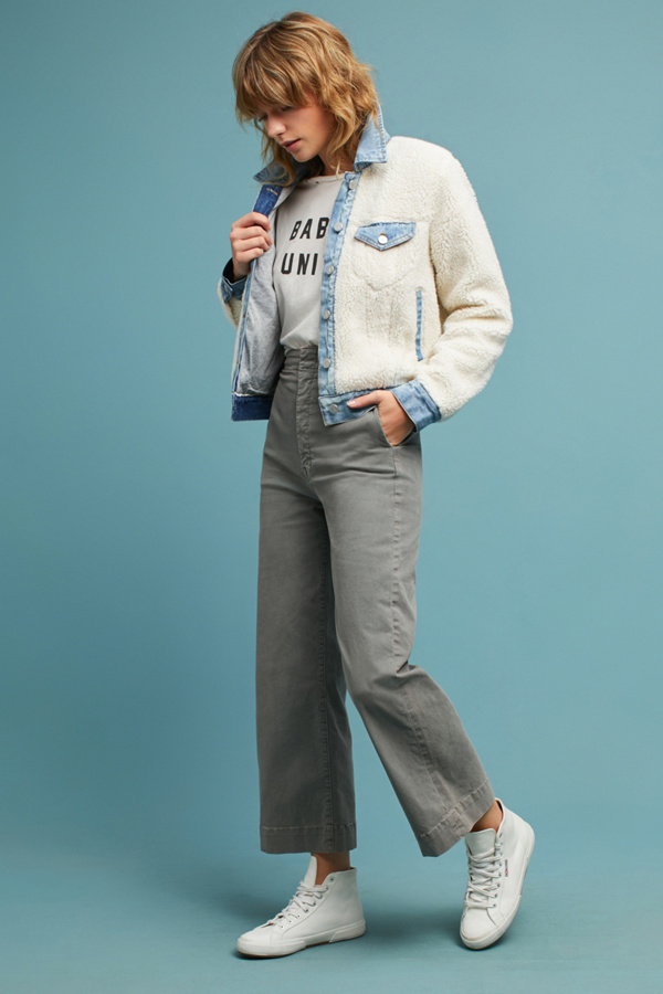 Faux Shearling Trucker Jacket | Anthropologie