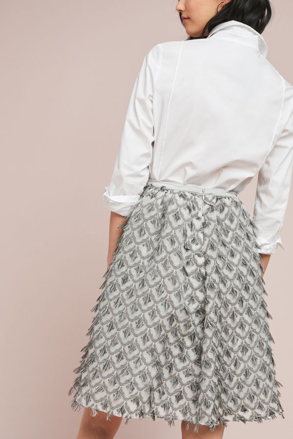 Textured Shine Skirt | Anthropologie