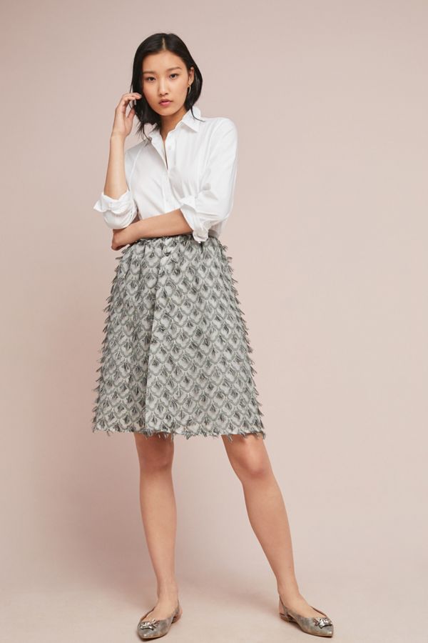 Textured Shine Skirt | Anthropologie