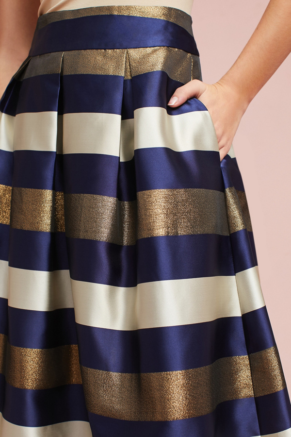 Striped In Shine Skirt | Anthropologie