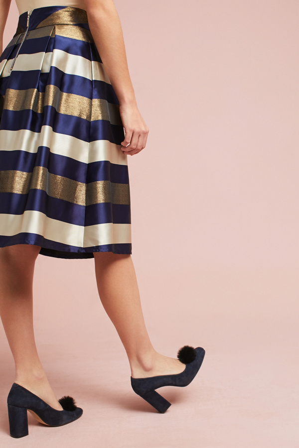 Striped In Shine Skirt | Anthropologie