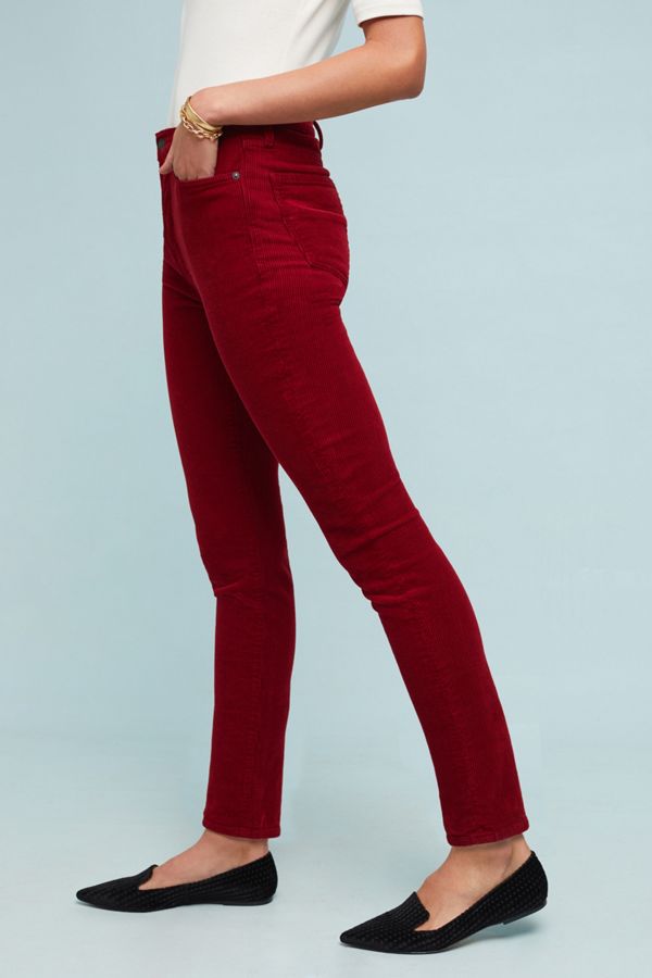 Citizens of Humanity Olivia Ultra High-Rise Velvet Slim Ankle Jeans ...