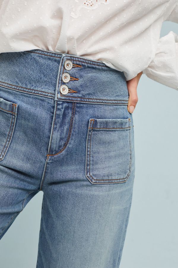 Pilcro Ultra High-Rise Cropped Wide-Leg Jeans | Anthropologie