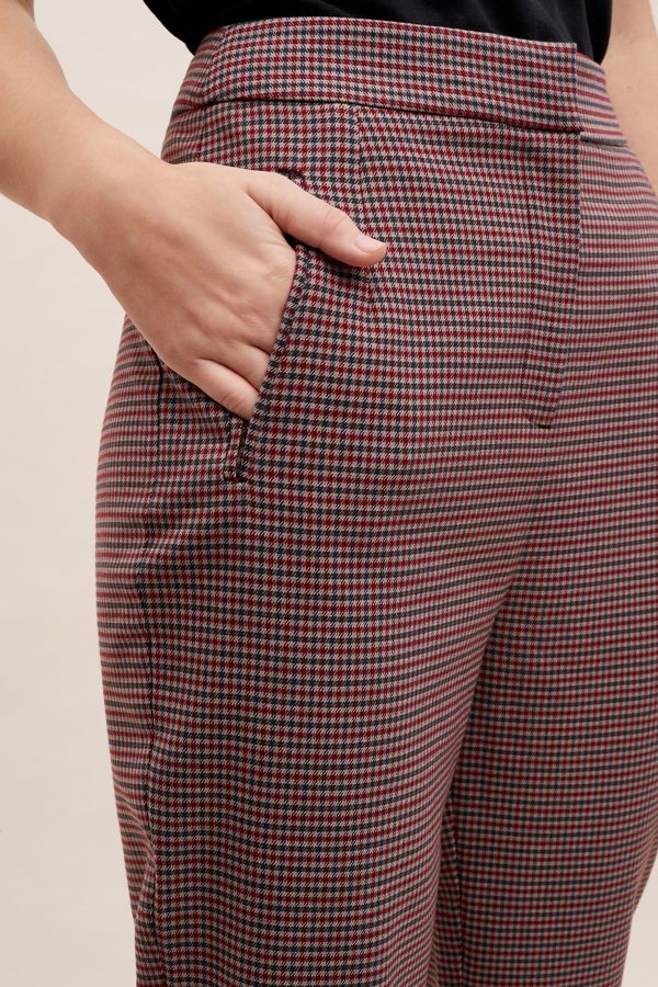 Selected Femme High-Waisted Checked Trousers | Anthropologie UK