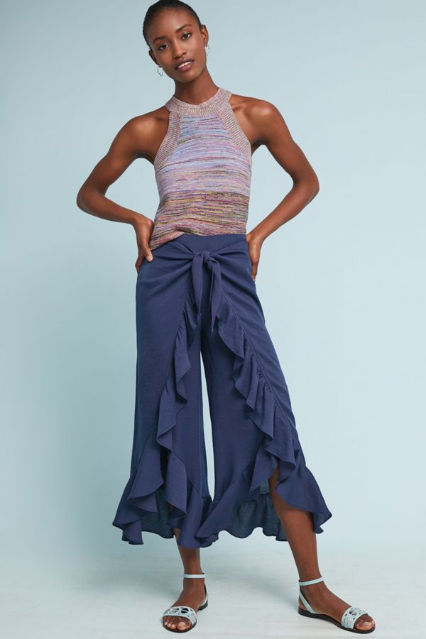Ruffle-Wrapped Pants | Anthropologie
