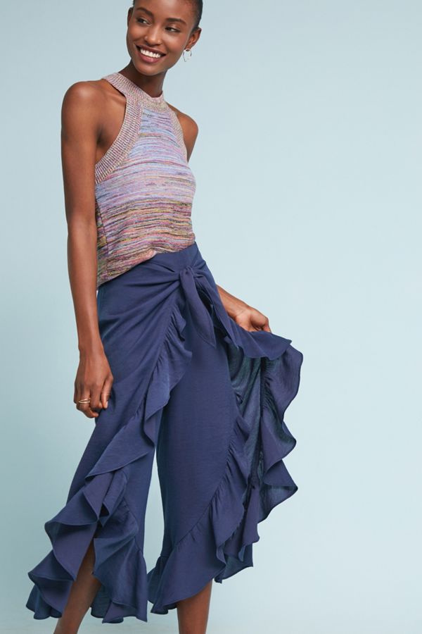 Ruffle-Wrapped Pants | Anthropologie