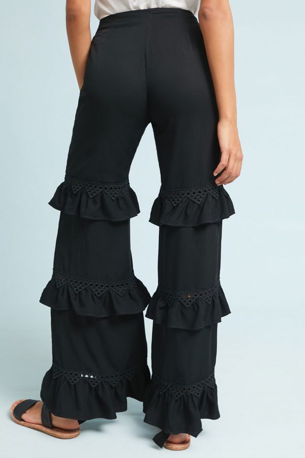 Azulu Ruffled Pants | Anthropologie