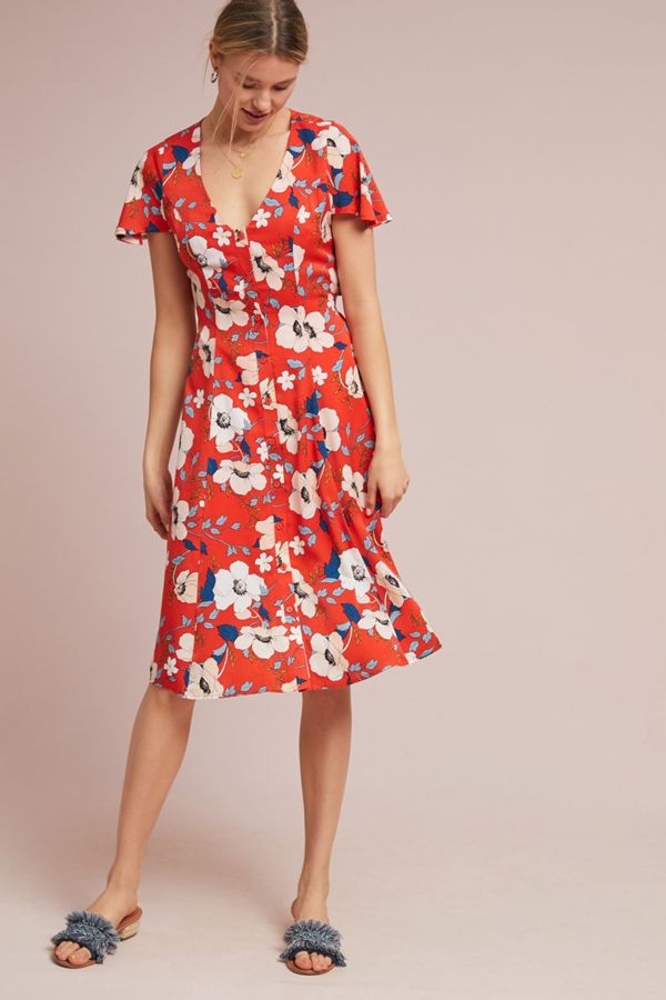 Regents Floral Midi Dress | Anthropologie