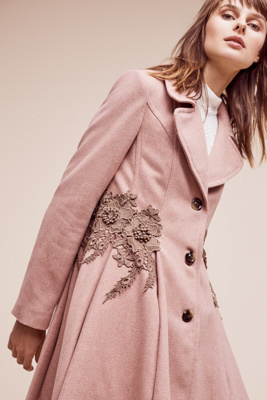 Astoria Embroidered Coat | Anthropologie