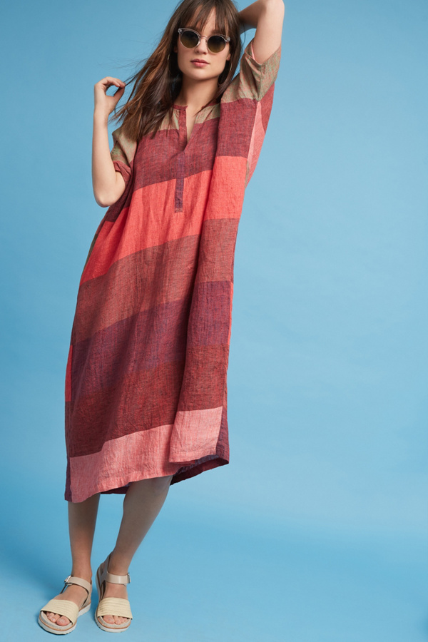 Asha Linen Caftan | Anthropologie