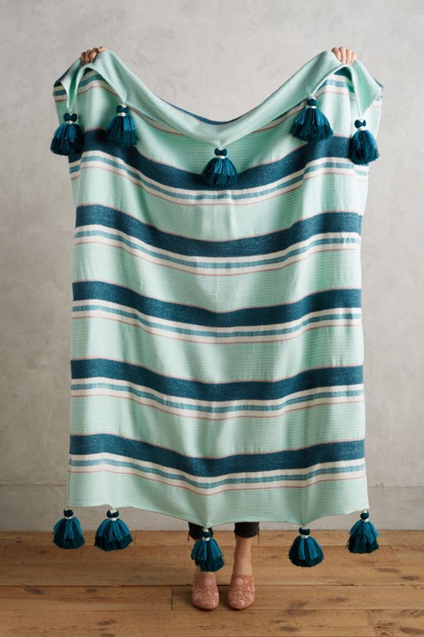Lori Tasseled Throw Blanket | Anthropologie