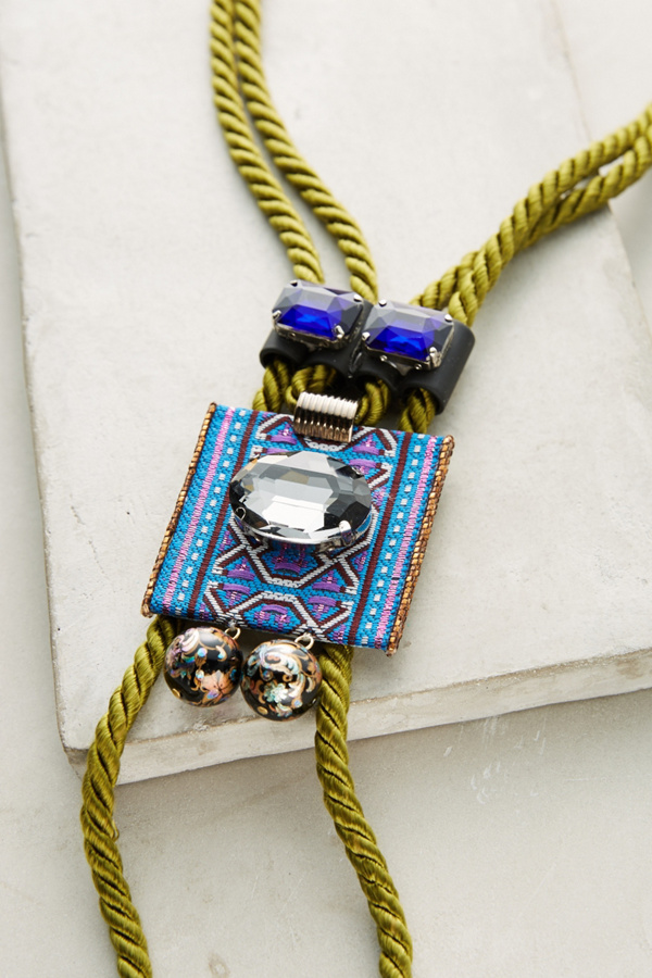 Moss Rope Bolo Necklace | Anthropologie