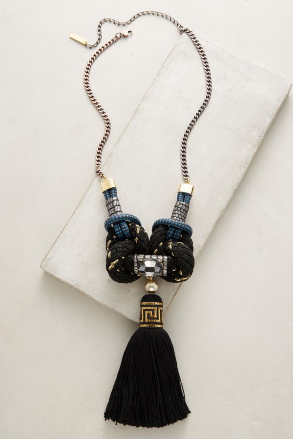Black Rope Pendant Necklace | Anthropologie