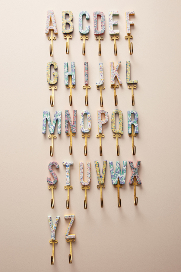 Liberty for Anthropologie Monogram Hook | Anthropologie
