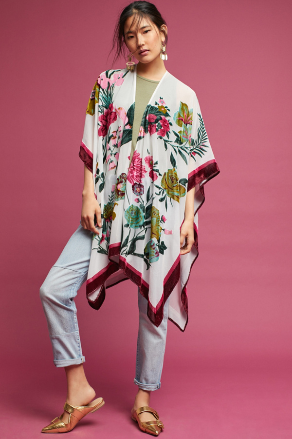 Velvet Ruana Kimono | Anthropologie